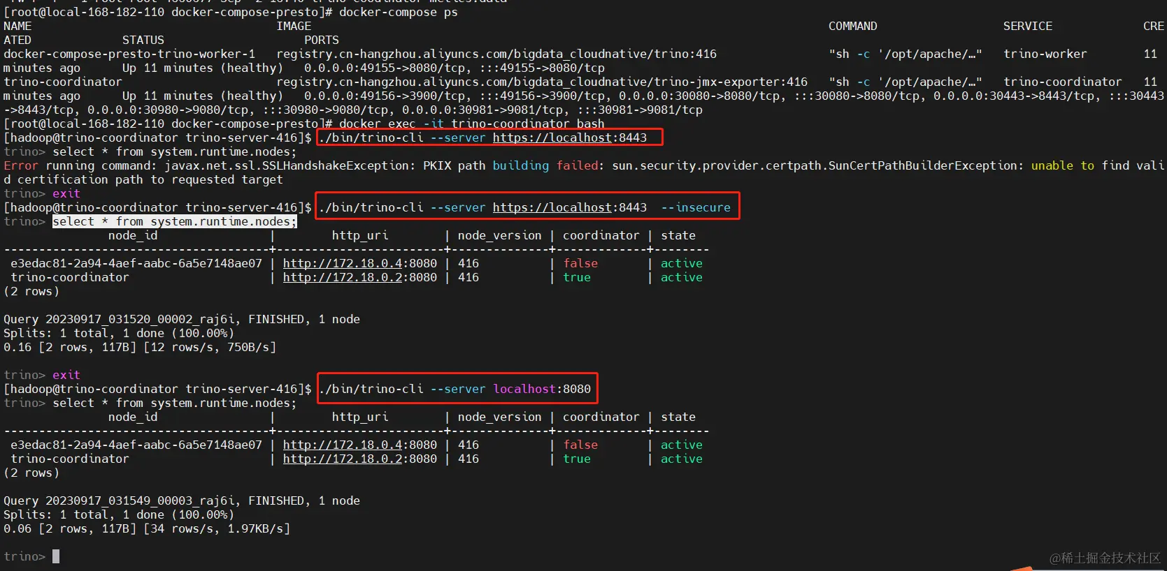 Trino HTTPS 与密码认证介绍与实战操作Trino（以前称为Presto SQL或PrestoDB）支持TLS（ - 掘金