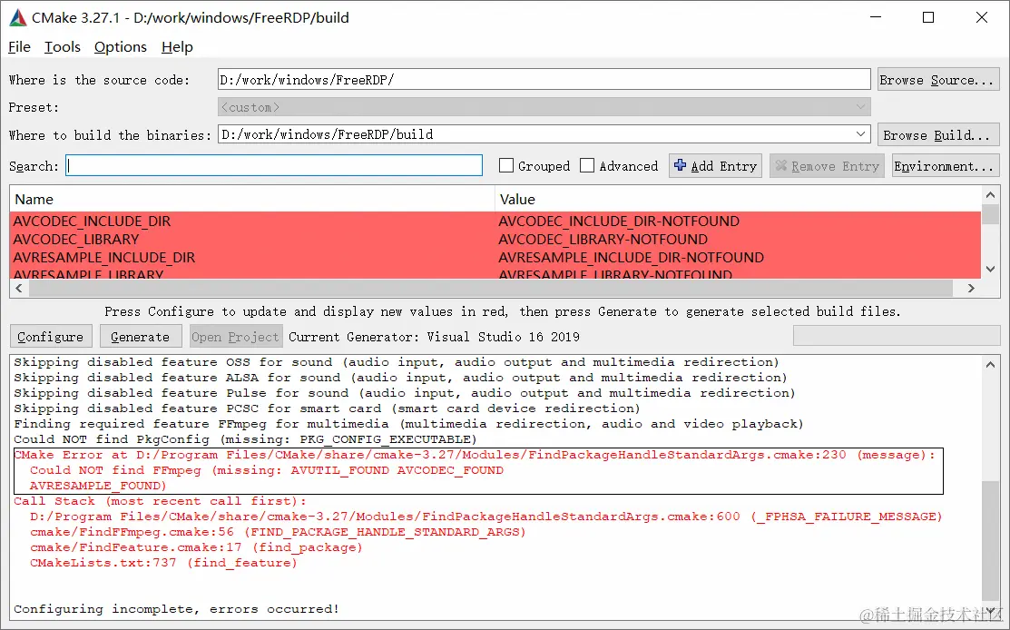 FreeRDP在Windows上编译详细过程1. 前言 FreeRDP是远程桌面协议（RDP）的一个开源实现版本，对于我 - 掘金