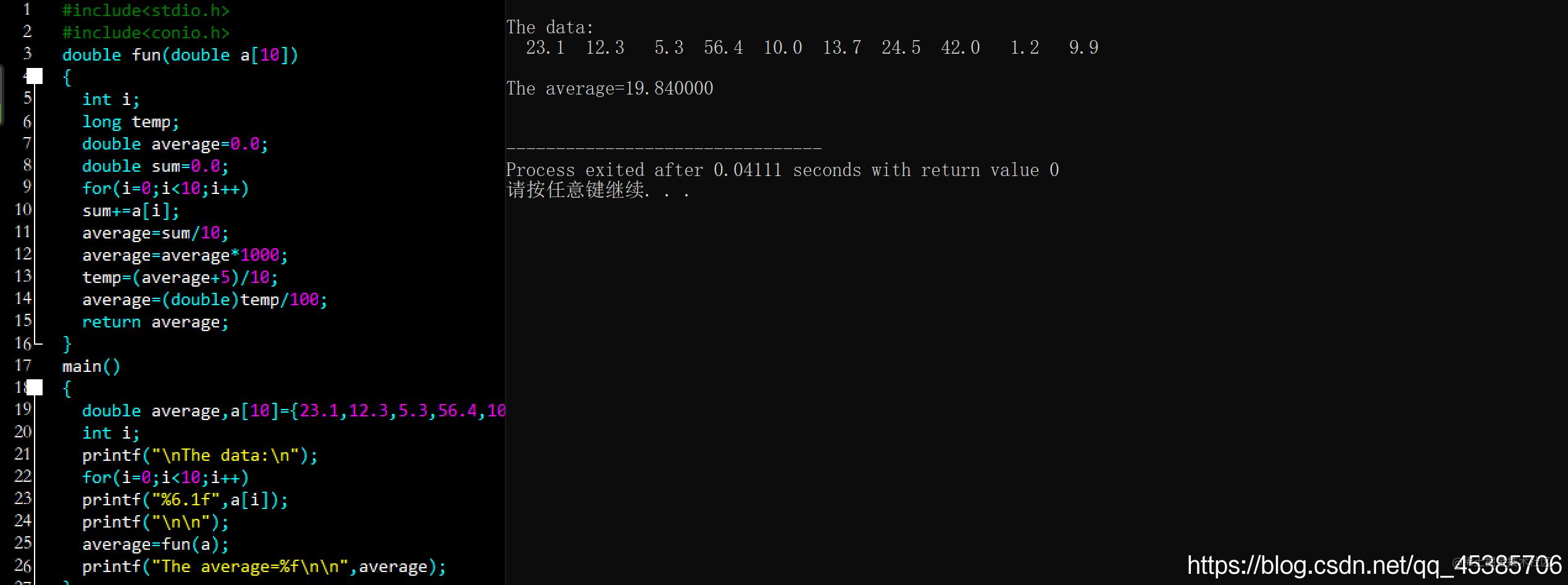 ② Please add a function to find the average value of the one ...
