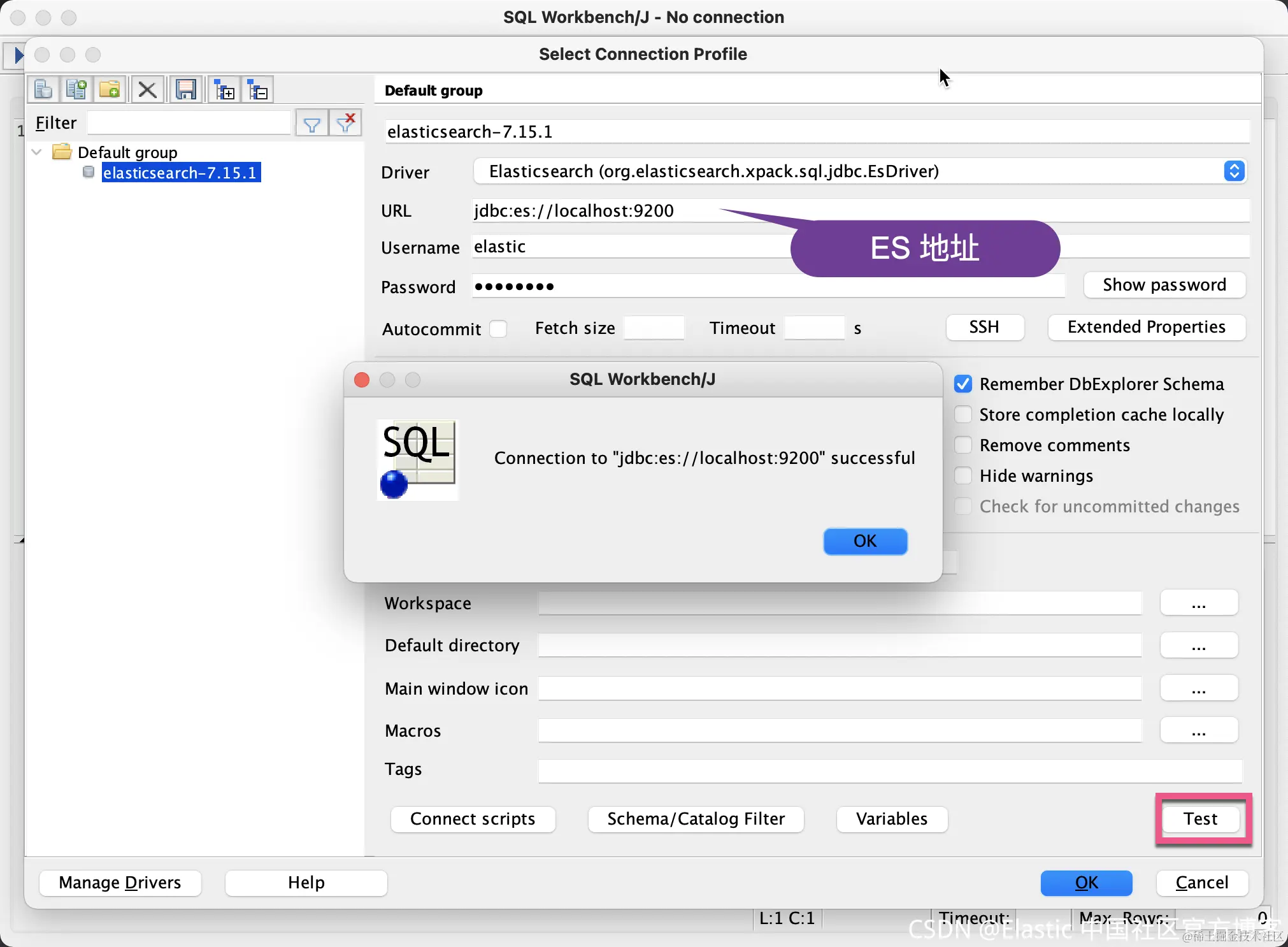 Elasticsearch：使用 JDBC client 连接到 Elasticsearch我详细地描述了如何使用 SQ - 掘金