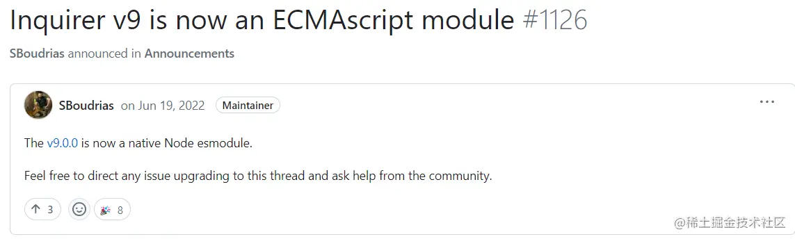 在 Node.js 中 选择 CommonjS 还是 ES modules ?曾经对于前端模块化还没有形成规范,但是距离 - 掘金
