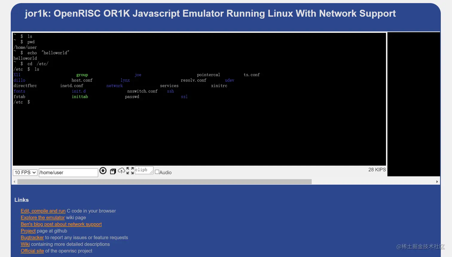 在线运行 Linux，强的离谱！ - 掘金