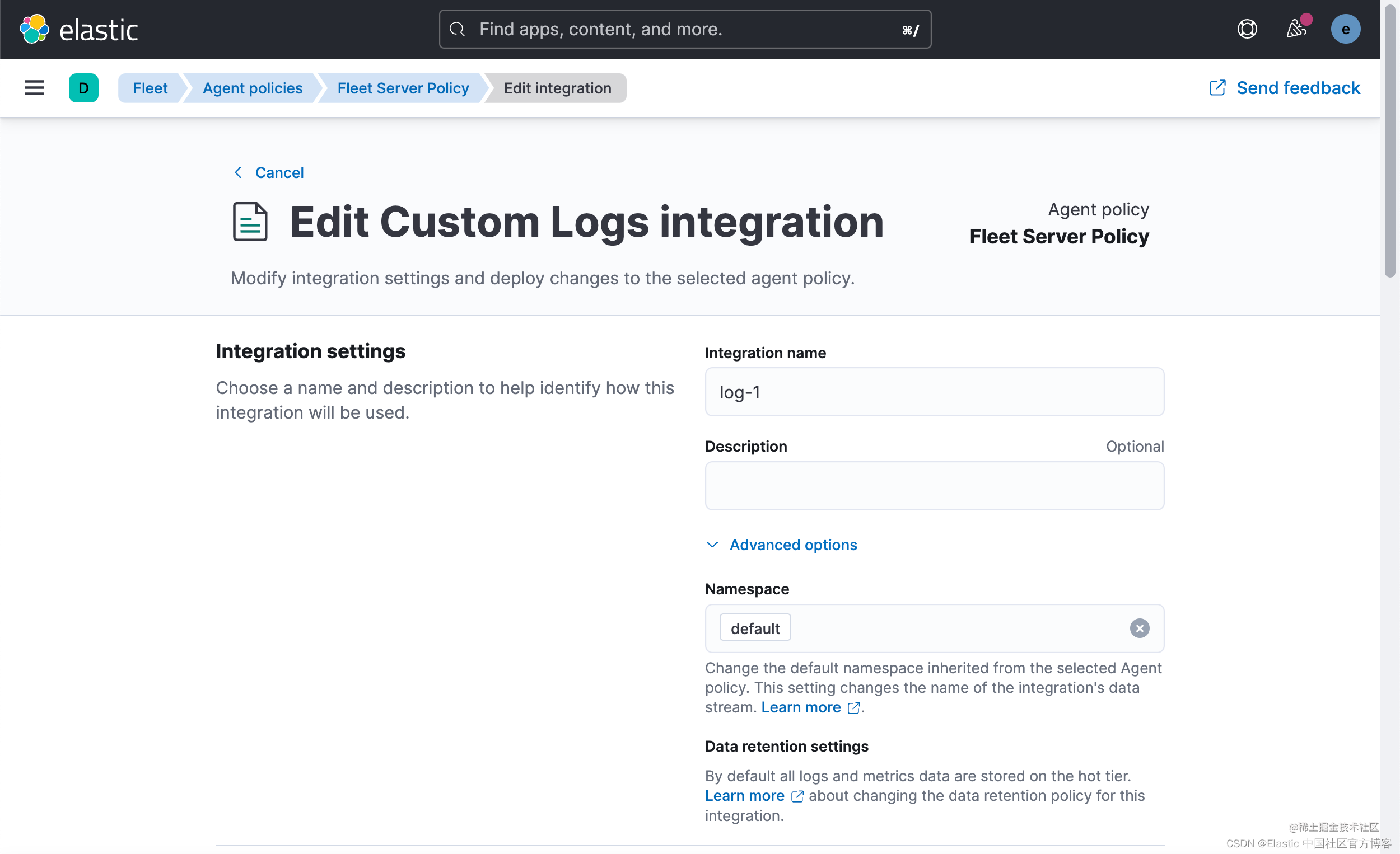Elasticsearch：如何在 Elastic Agents 中配置 Beats 来采集定制日志 - 掘金
