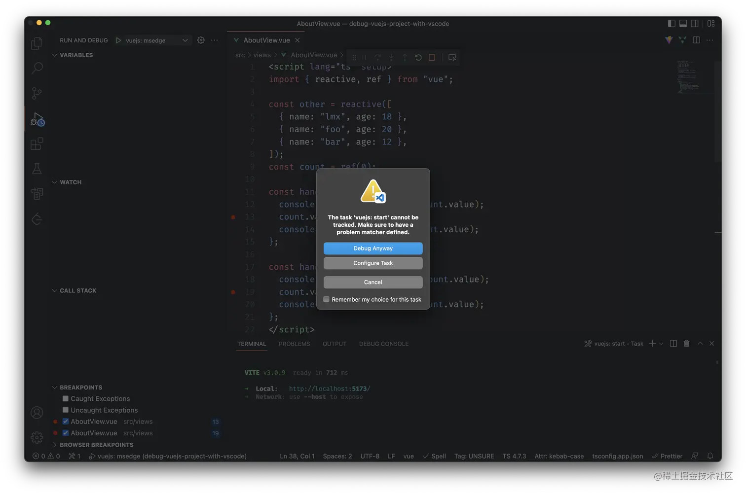 如何使用 VS Code 调试 Vue.js 项目？Debug 是程序员非常高效的开发手段，但是 Vue.js 项目的调 - 掘金