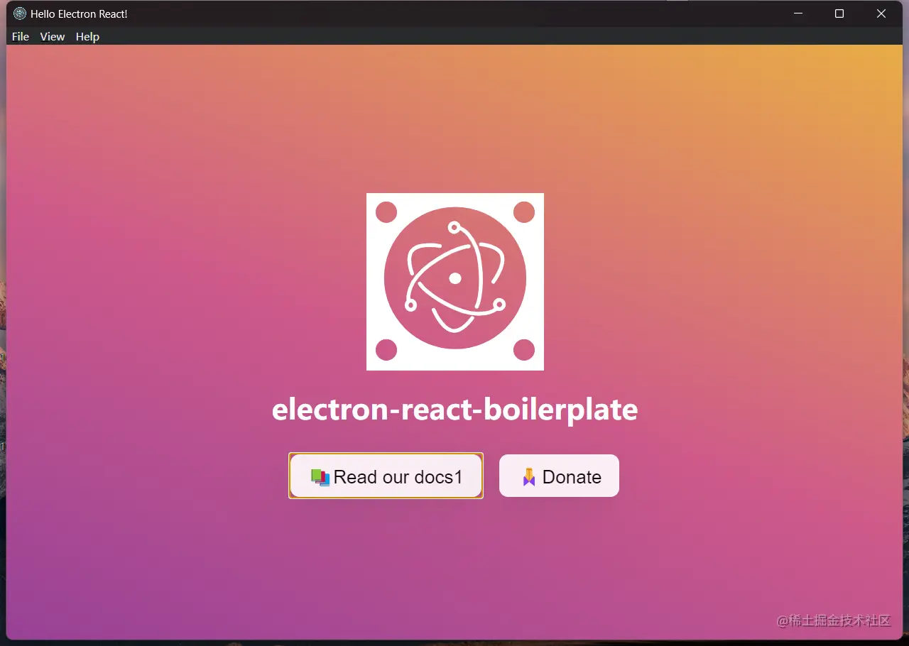 Electron React 需要注意的五个问题，请收好！摸鱼无聊怎么办，怼着代码死里干！ 为了接触更多的新技术，拓展自 掘金 
