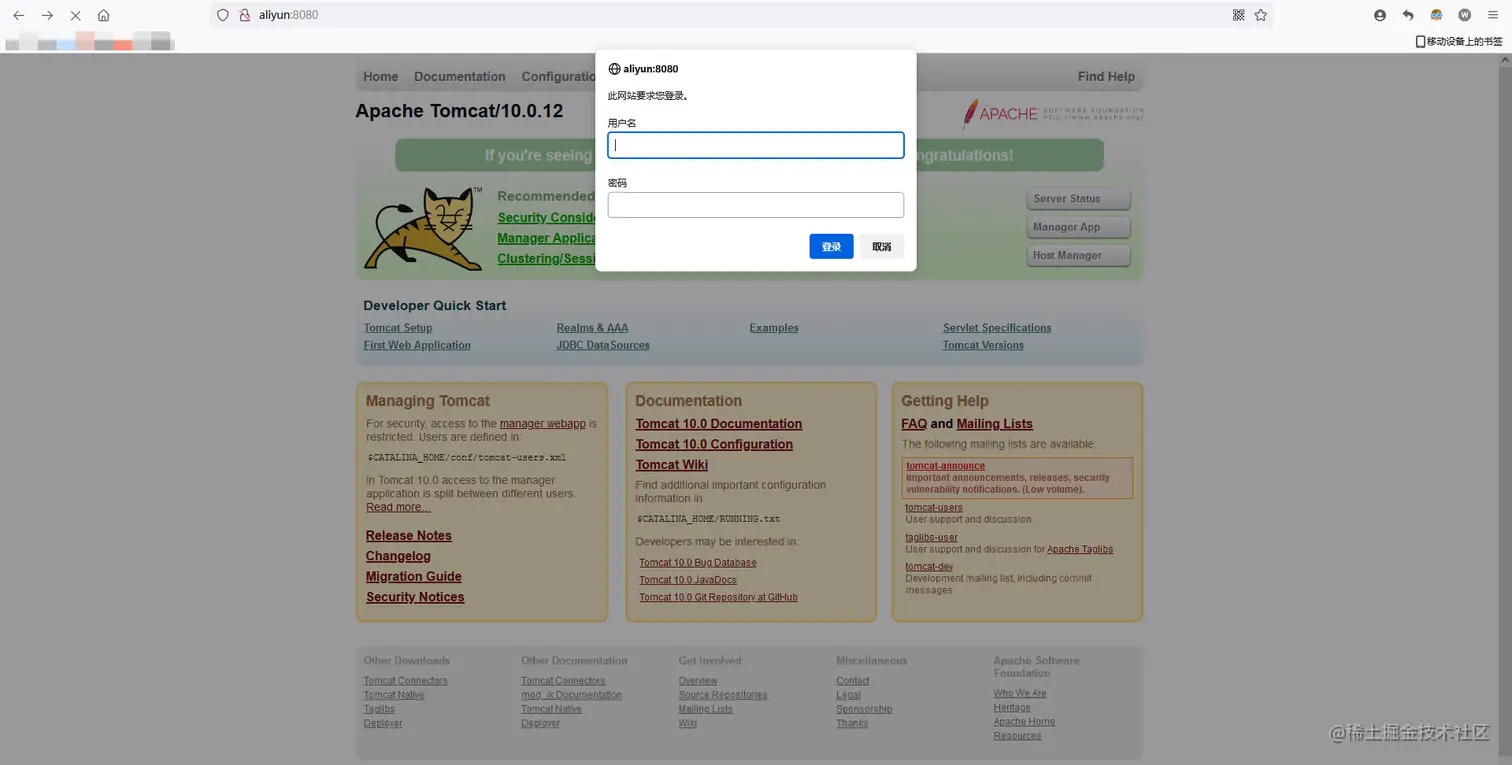 Tomcat【环境搭建 02】Web端403 Access Denied You are not authorized to view this page解决 - 掘金