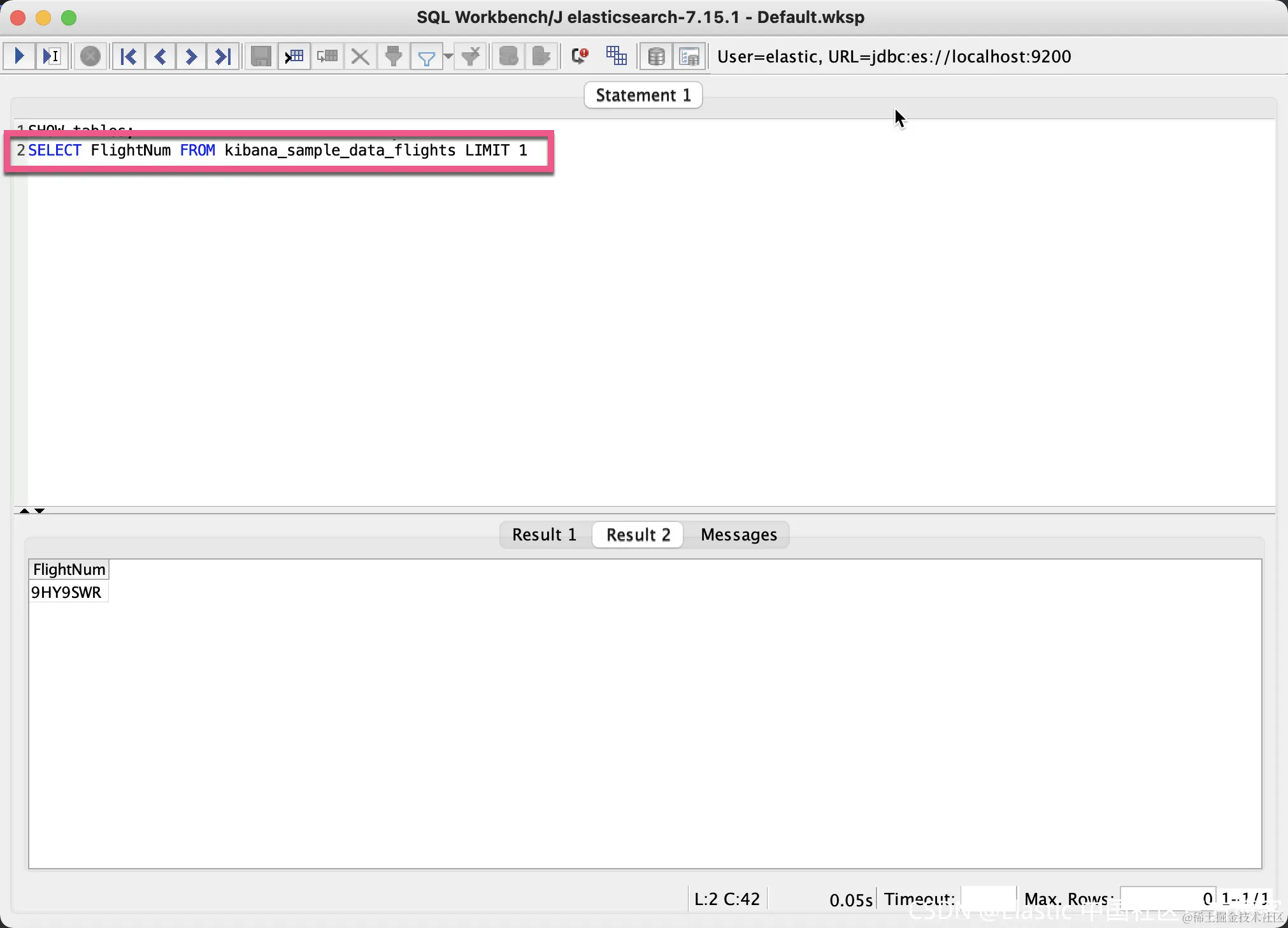 Elasticsearch：使用 JDBC client 连接到 Elasticsearch我详细地描述了如何使用 SQ - 掘金