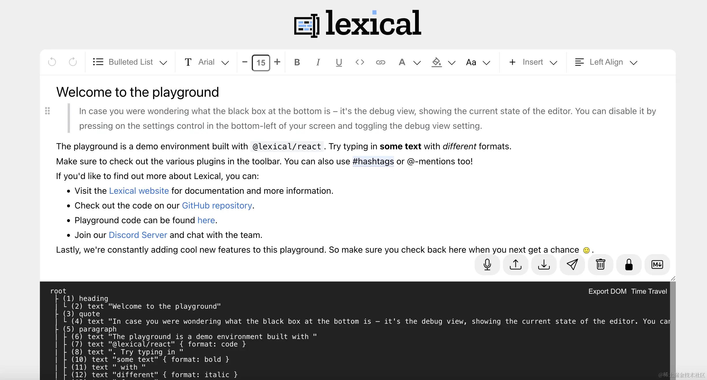 Meta的开源力作：Lexical框架，富文本的未来Lexical 是一个由 Facebook（现在称为 Meta）开源 - 掘金